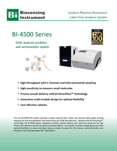 5-channel Surface Plasmon Resonance (SPR) system Biosensing Instruments ...